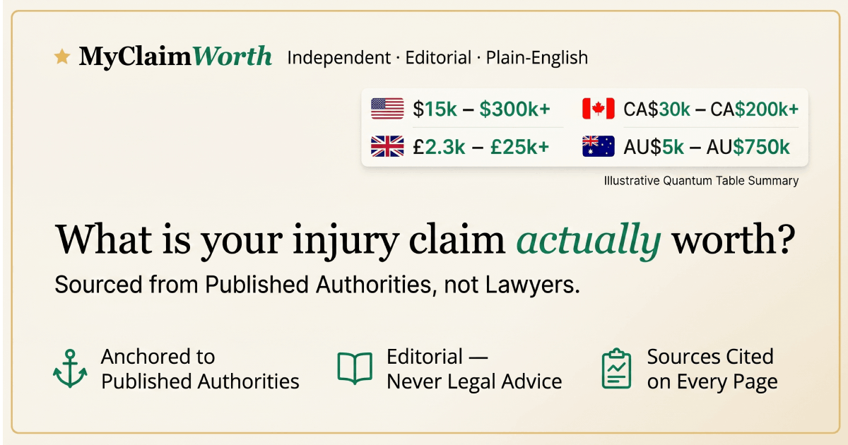 United States Personal Injury Claim Values · Settlement Bands 2026 ...